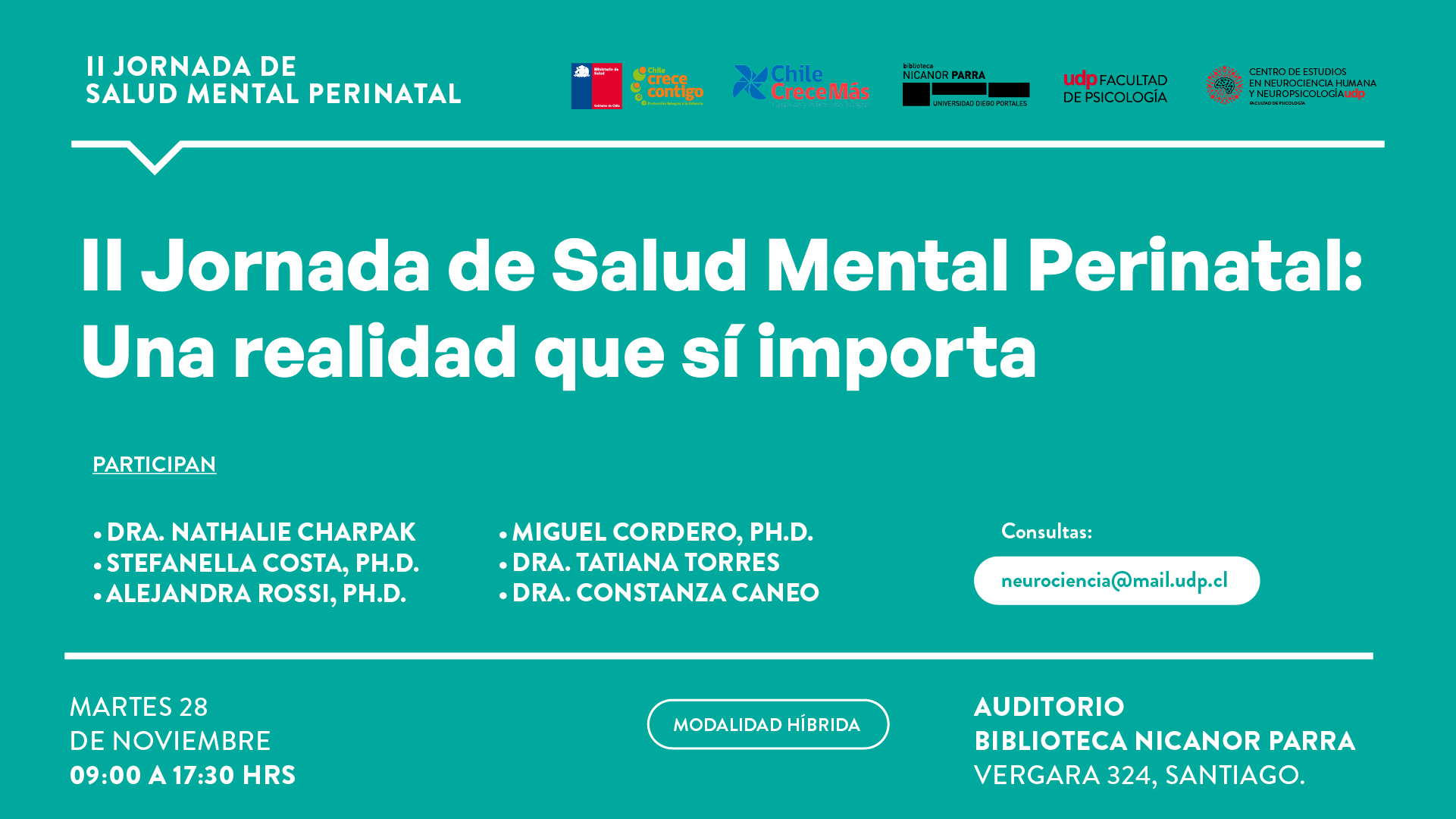 II Jornada de Salud Mental Perinatal: Una realidad que sí importa – Facultad de Psicología UDP