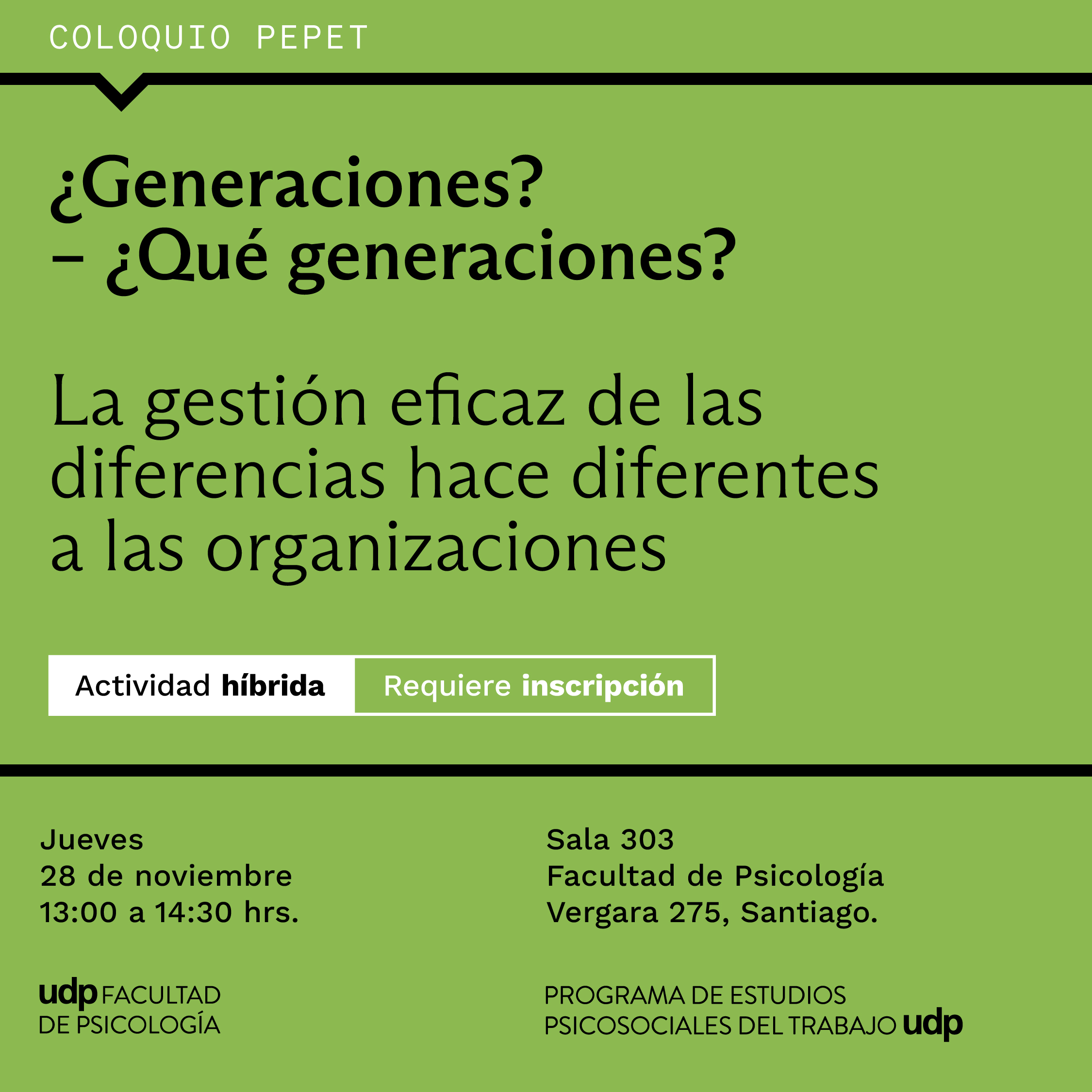 Coloquio PEPET: ¿Generaciones? ¿Qué generaciones? La gestión eficaz de ...